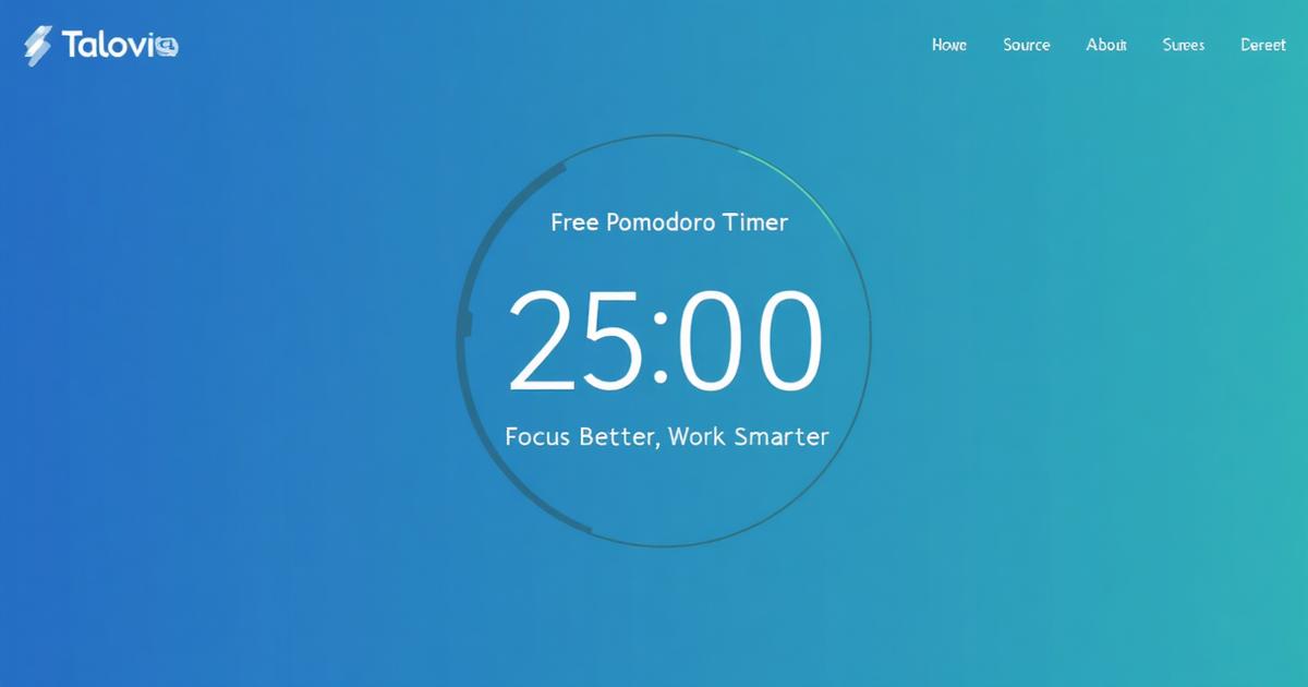 Free Pomodoro Timer Online | Focus Timer & Productivity Tool 2025